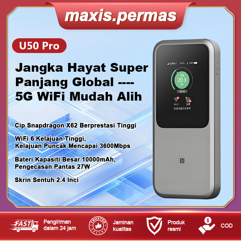 ZTE MU5120 U50 Pro Max 5G MIFI WiFi6 Modem Router Speed 64 User ...