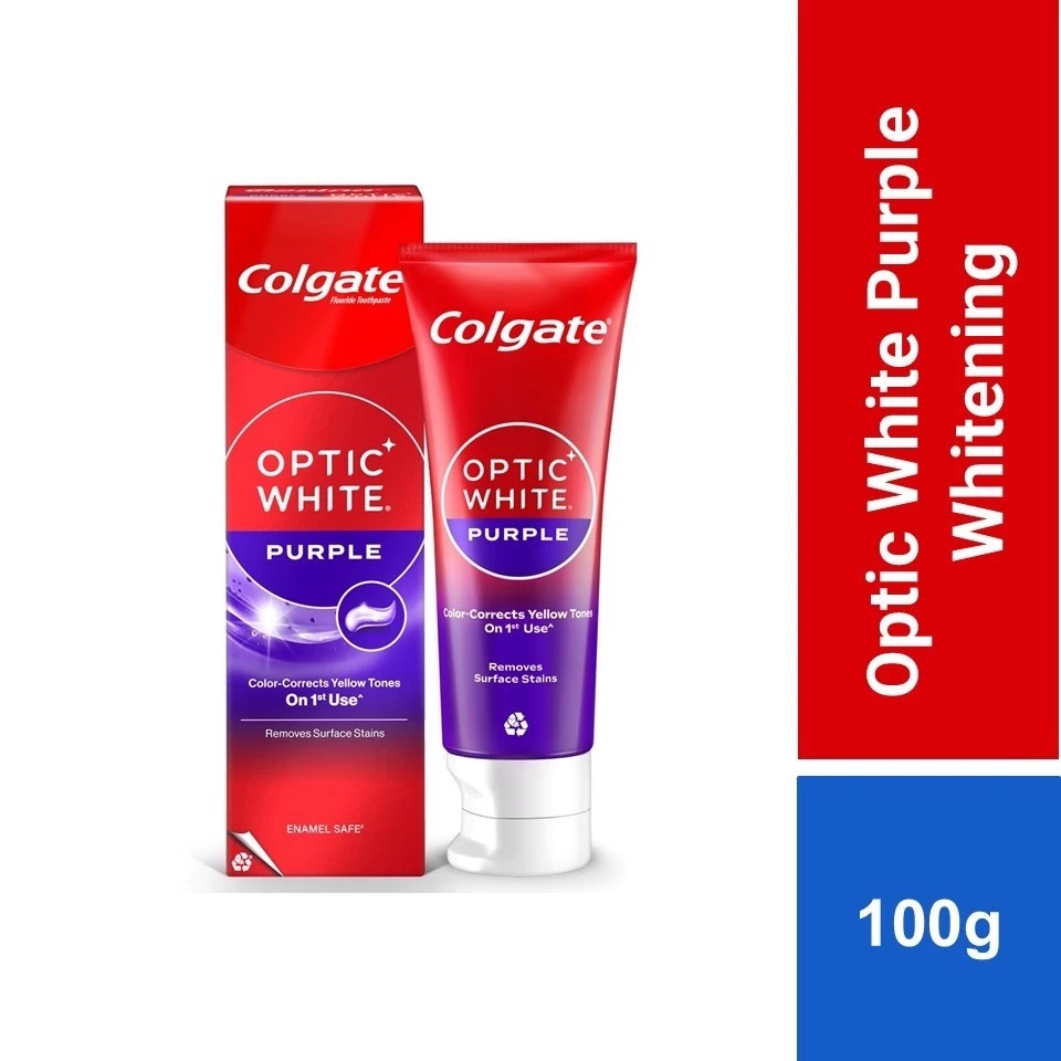 Colgate Optic White Purple Whitening Toothpaste (100g) | Shopee Singapore