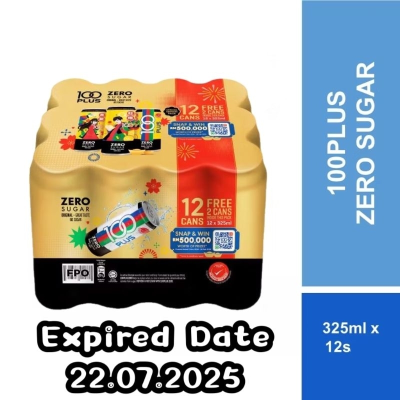 [TKM] 100plus Zero 325ml x 12 (Expired Date 22.07.2025) | Shopee Singapore