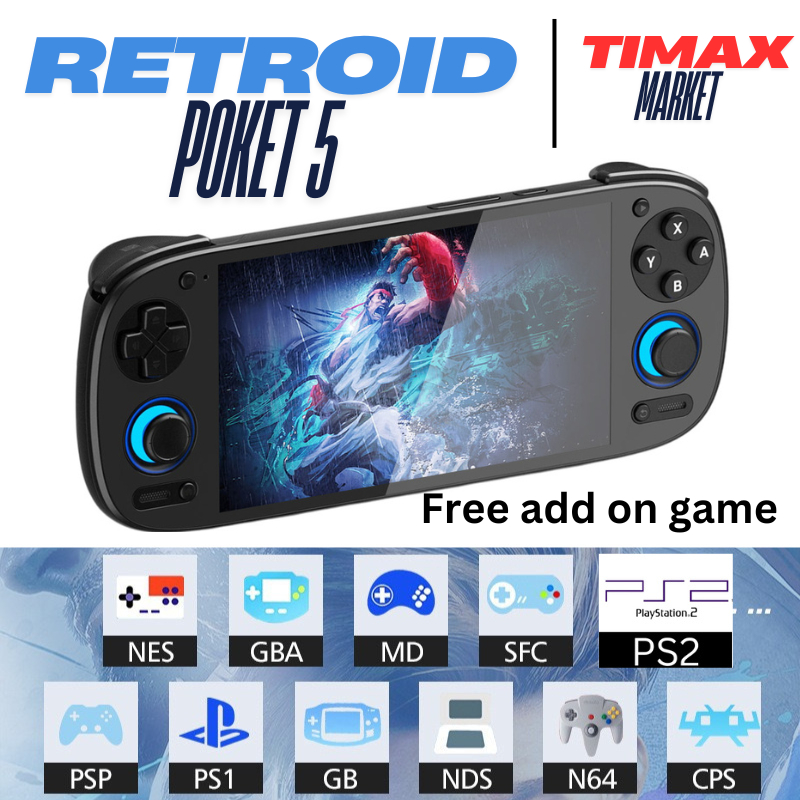 Retroid Pocket 5 Handheld Gaming Consle RP5 Snapdragon 865 ANDROID 13 5 ...