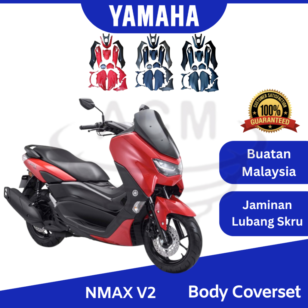 YAMAHA NMAX 150 V2 Full Body Cover Set Coverset Kosong Body Kit Color ...