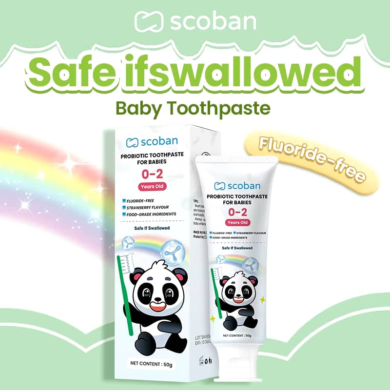 Scoban Probiotic Toothpaste For Babies (0-2 umur dalam) Safe ...