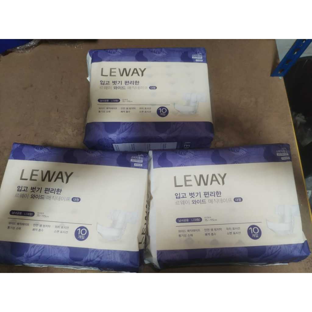3 pack leway adult diapers from korea Premium quality one pack 10 ...