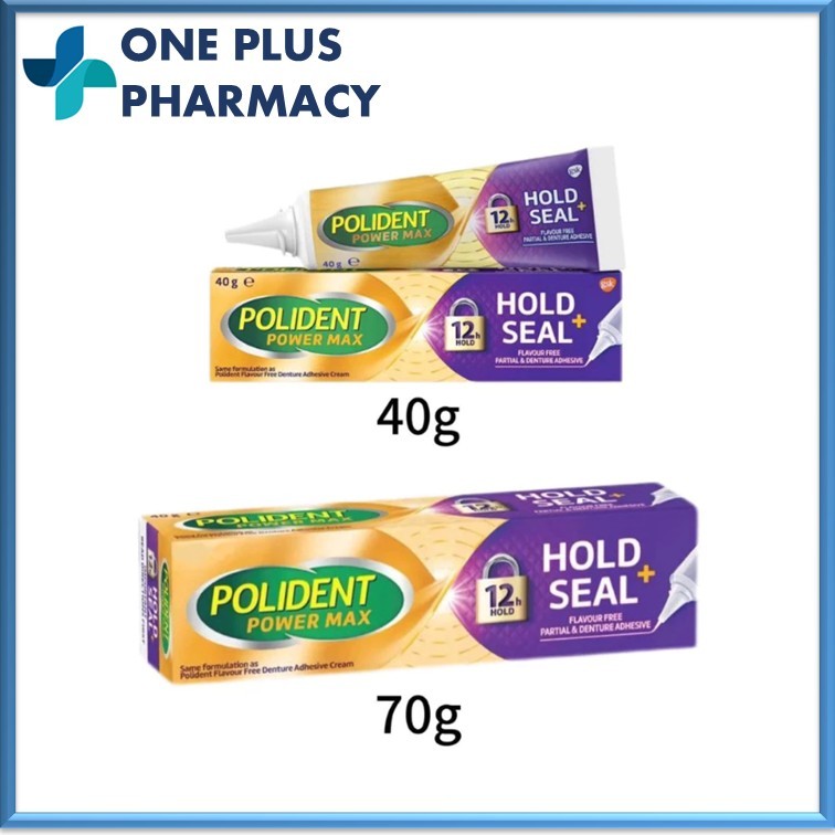Polident Max Hold & Seal Adhesive Cream 40g / 70g | Shopee Singapore