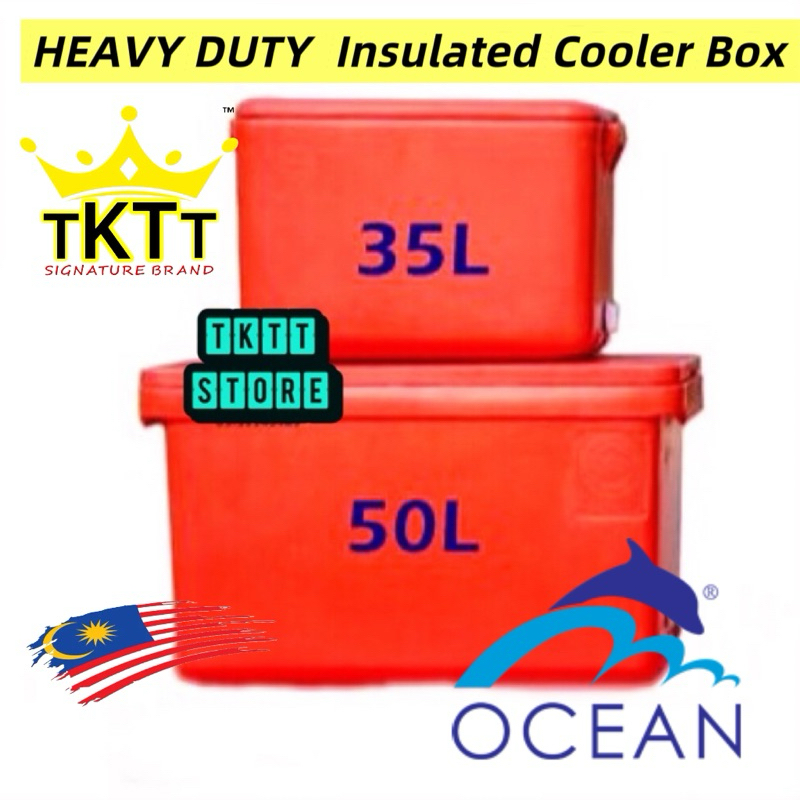 TKTT Heavy Duty Insulated Ice Box Fish Box Ice Bucket Cooler Box Cold ...