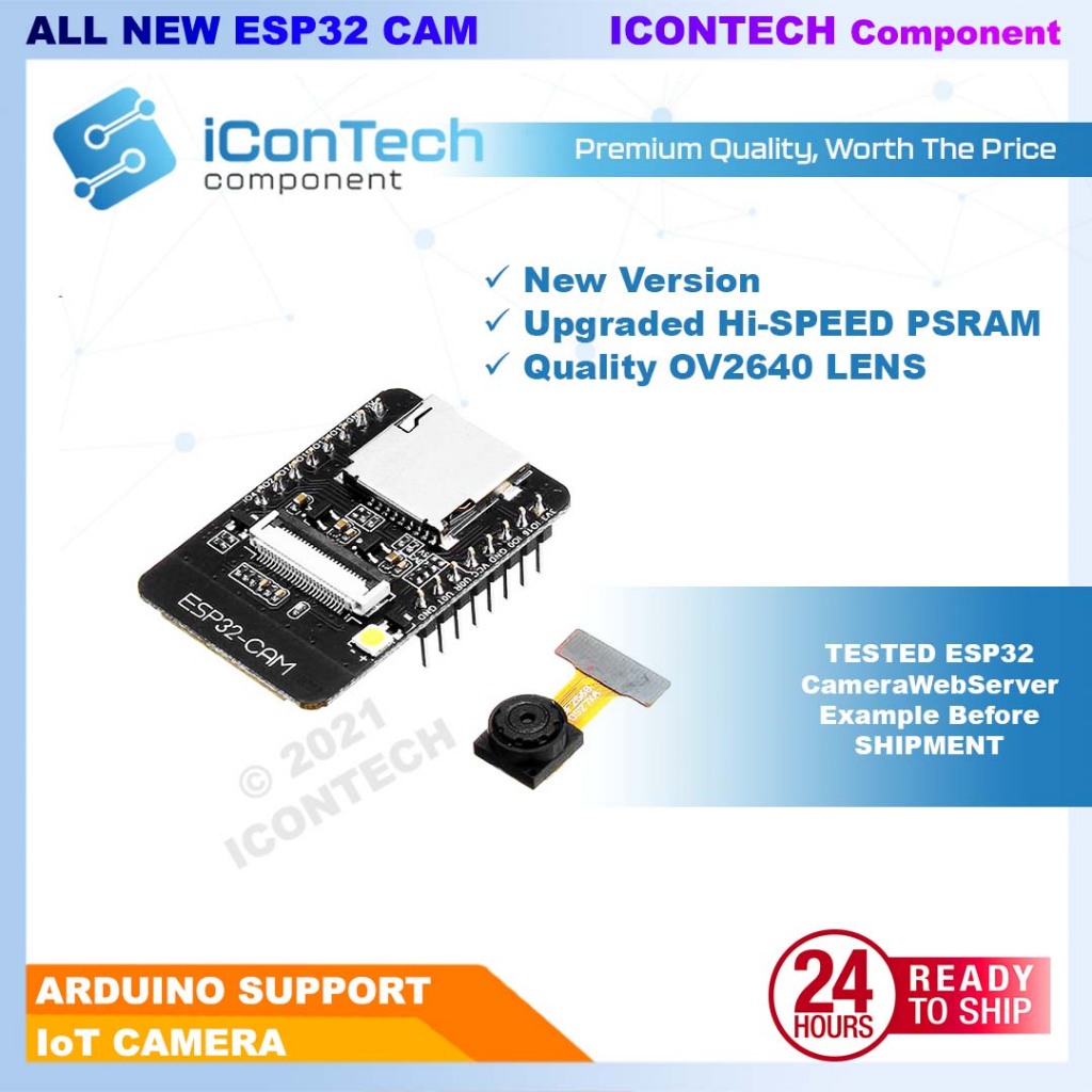 ESP32-CAM WiFi + Bluetooth Camera Module ESP Cam ESP32 Cam ESPCAM ...