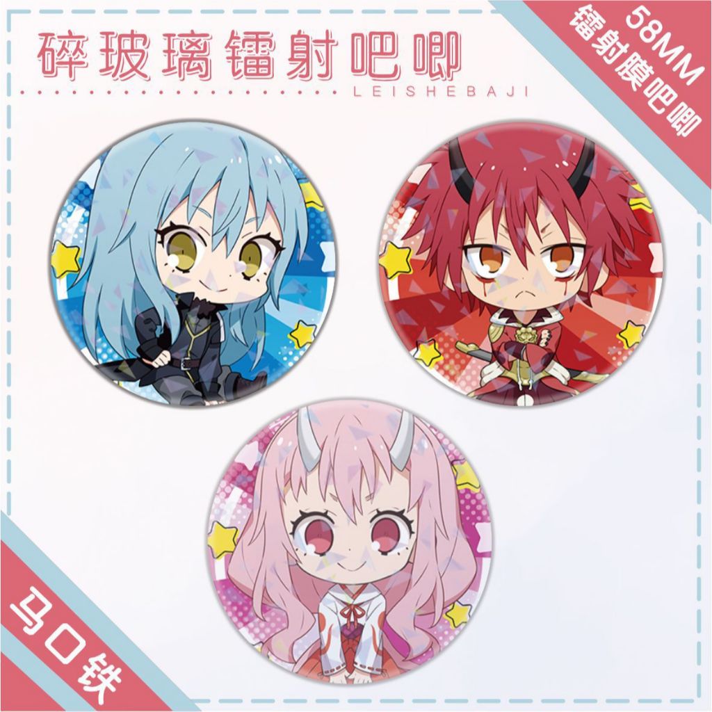 58mm Slime Rimuru Tempest Lencana Butang Pin Anime Brooch Badge with ...