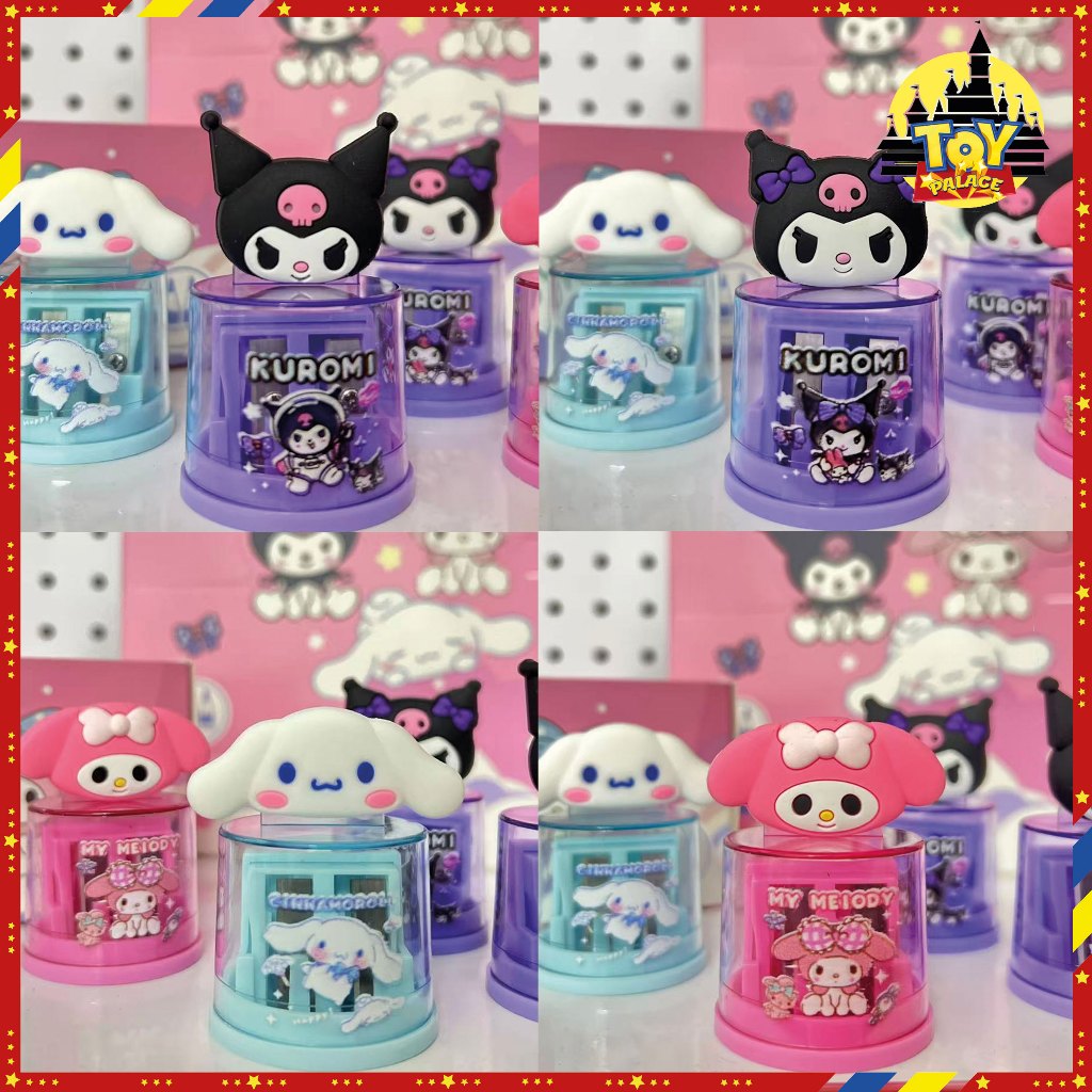 Sanrio Sharpener Pencil with 3D Doll Head Cute Stationery School Peraut ...