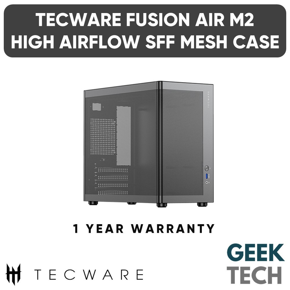 TECWARE Fusion Air M2 High Airflow SFF Mesh Case - 2x 120mm Fan ...