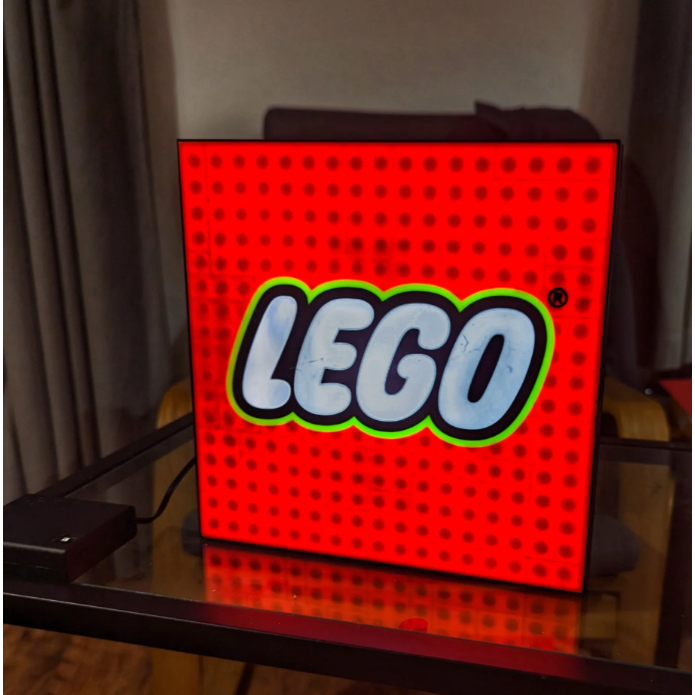 Lego Logo USB LED Lightbox Ver 3 (Lego Brick Effect When LED On ...