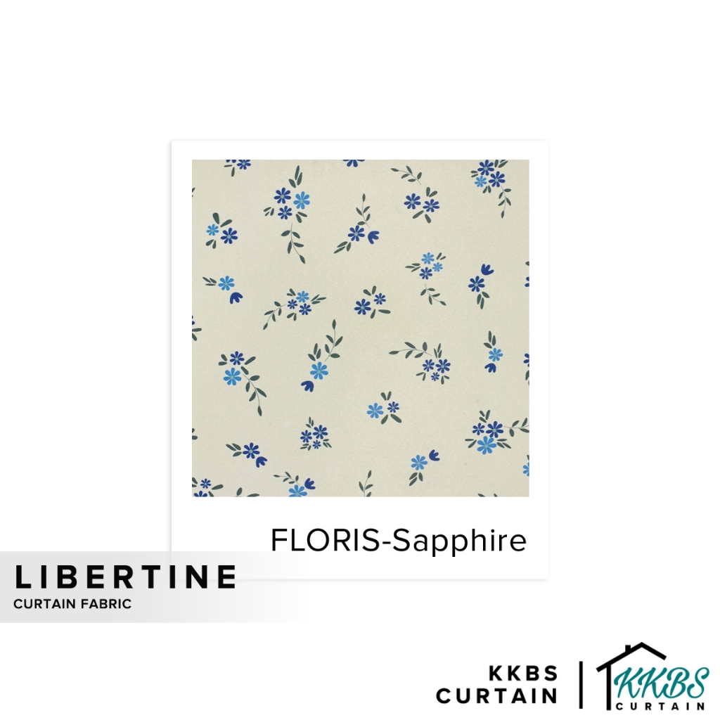 KKBS CURTAIN Libertine-Floris 126'' Kain Langsir Potong Meter ...