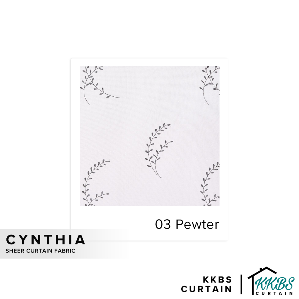 KKBS CURTAIN Cynthia 126'' Kain Langsir Sheer Potong Meter (Cynthia ...