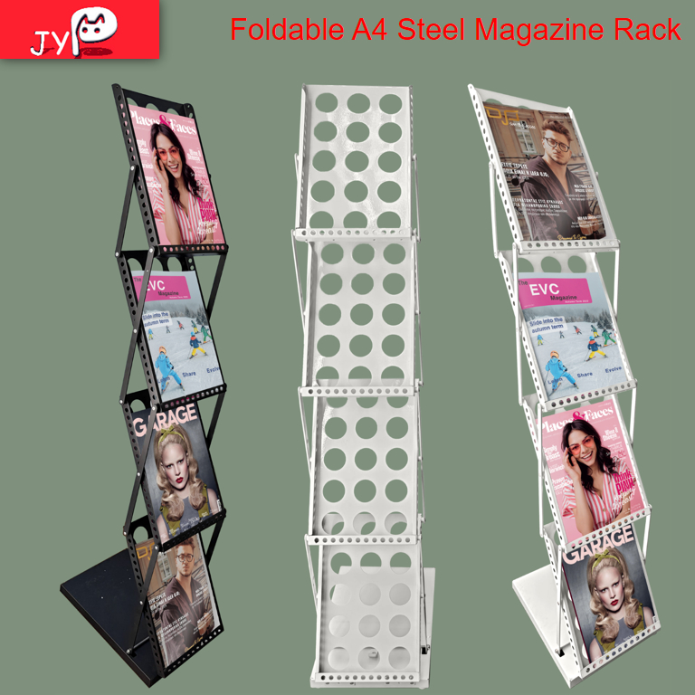 Folding Display Rack Foldable A4 Steel Magazine Rack | Shopee Singapore