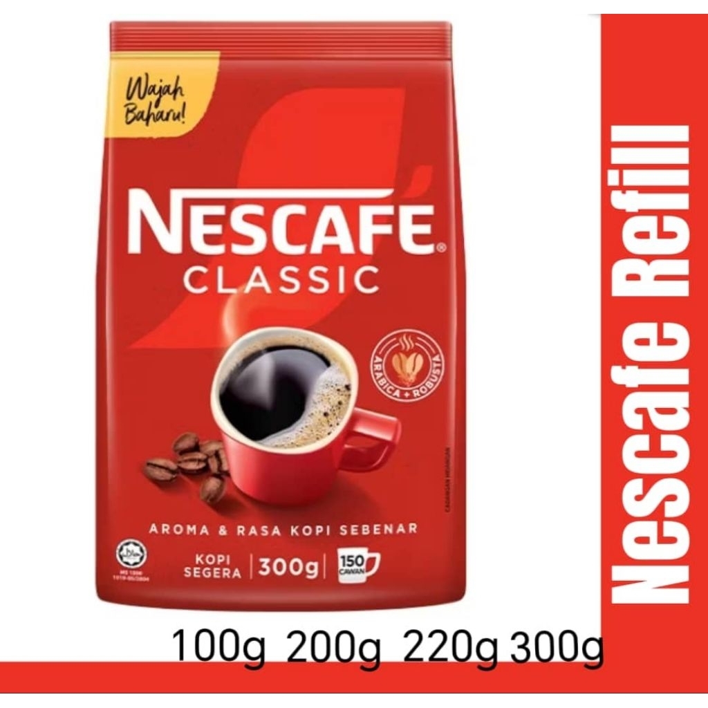 Nescafe Classic Coffee Refill 100g 200g 300g | Shopee Singapore