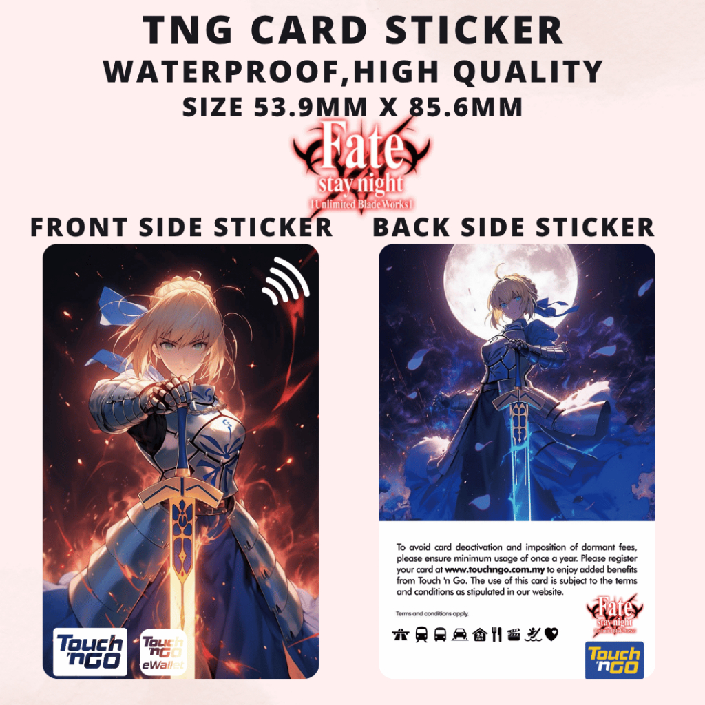Fate/Stay Night Saber -Access Card/Touch ‘n Go TNG Card/Banapassport ...