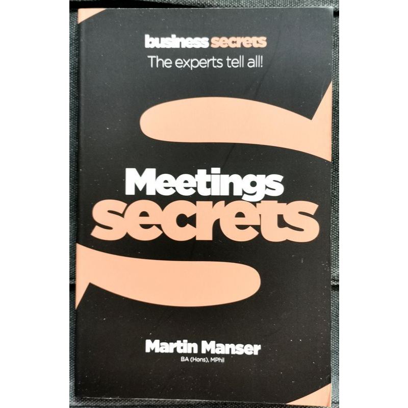 Martin Manser - MEETING SECRETS : Collins Business Secrets Series ...