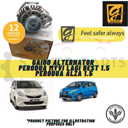 PERODUA MYVI LAGI BEST 1.5 / ALZA 1.5 100% BRAND GAIDO (ALTERNATOR NEW ...
