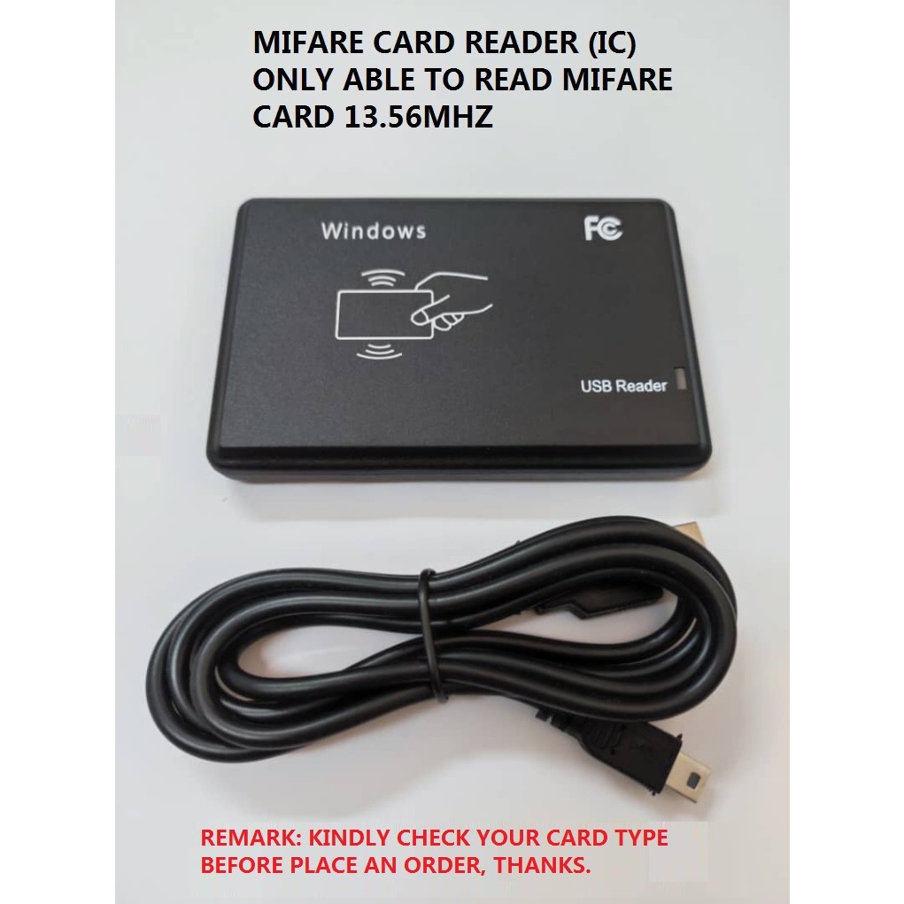 13.56MHz (IC) USB Smart RFID IC Card Reader (18 Digit) | Shopee Singapore