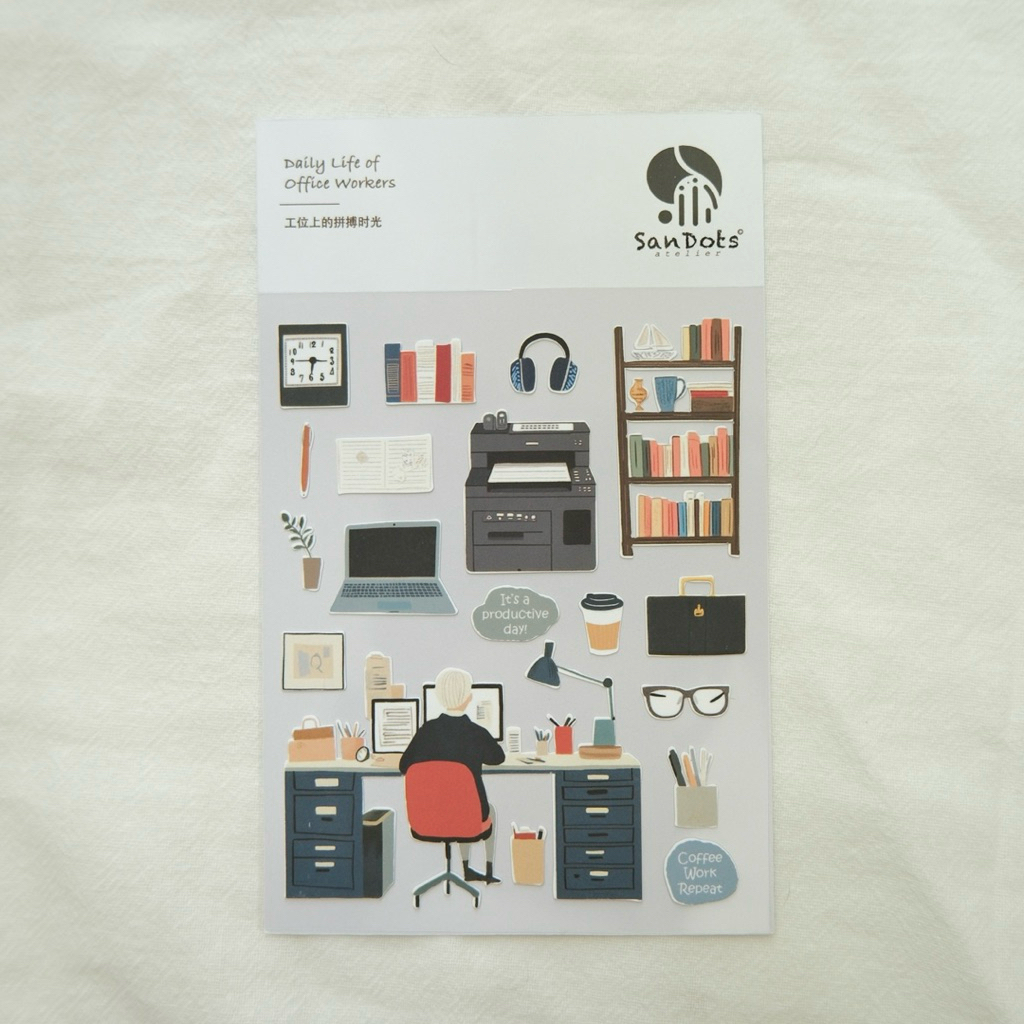 Daily Life of Office Workers | SanDots Atelier Sticker Sheet | Shopee ...