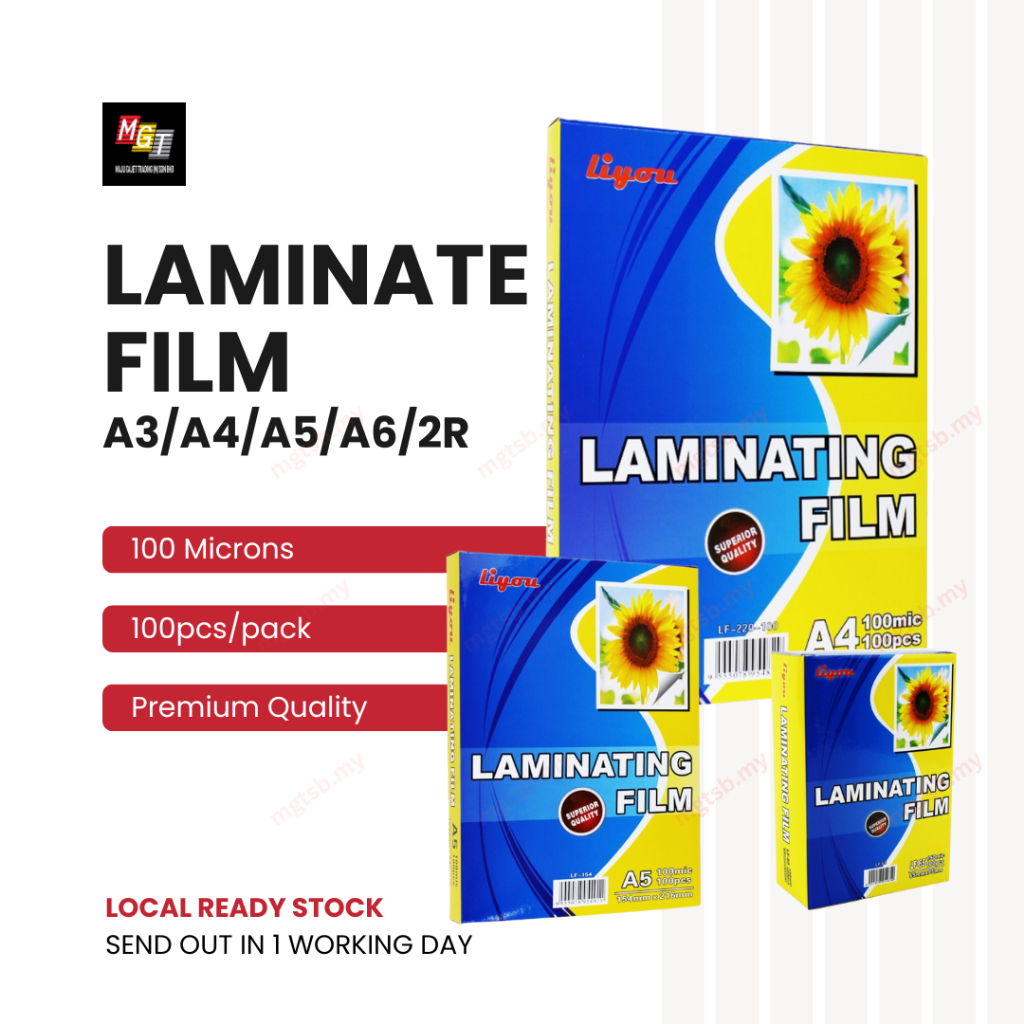 LIYOU Laminating Sheet Laminate Film Pouch Laminator Plastic Layer 2R ...