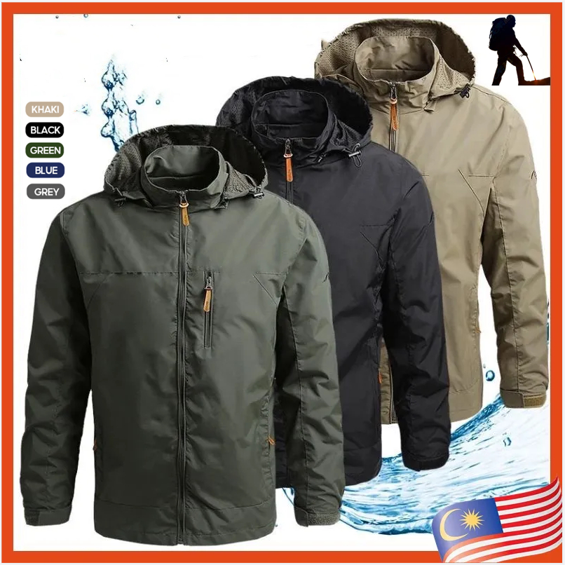 Windproof Jaket kalis air Unisex Outdoor Jaket Motor Breathable ...