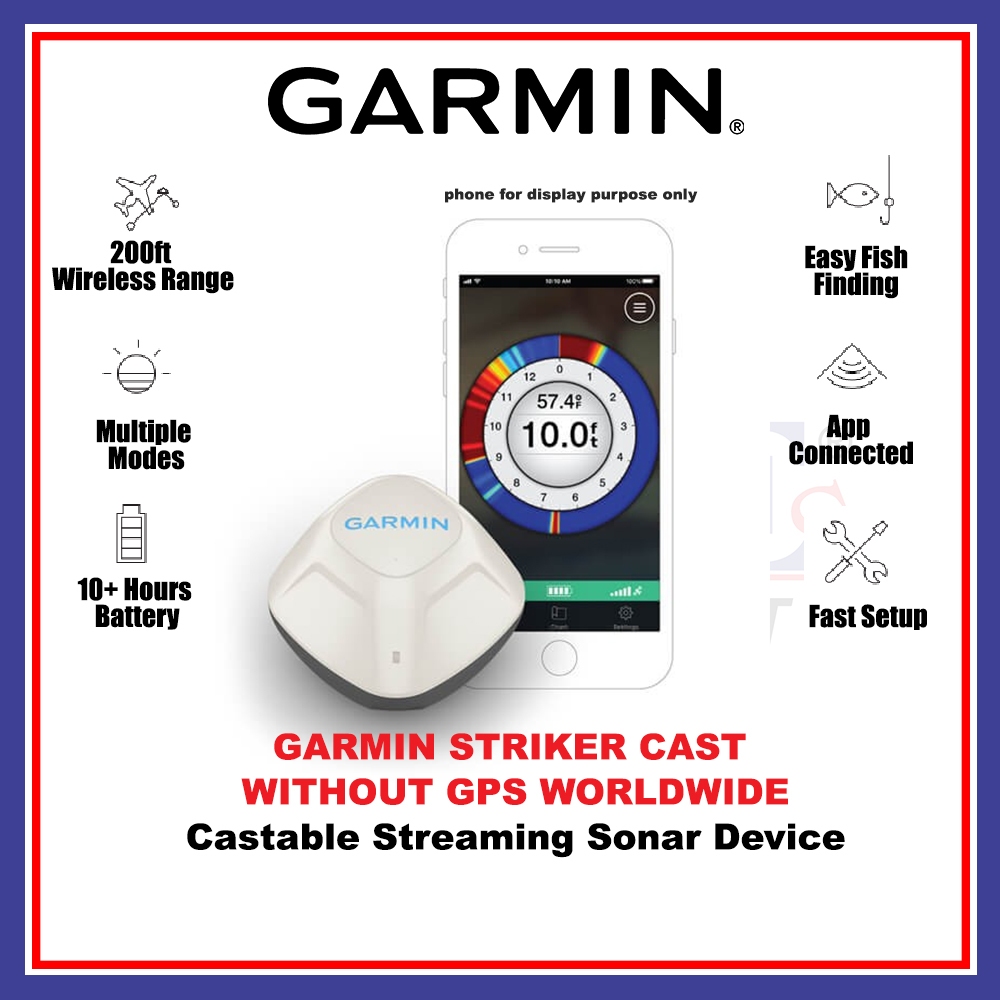 GARMIN Striker Cast Without GPS Worldwide | 200ft Wireless (10jam ...
