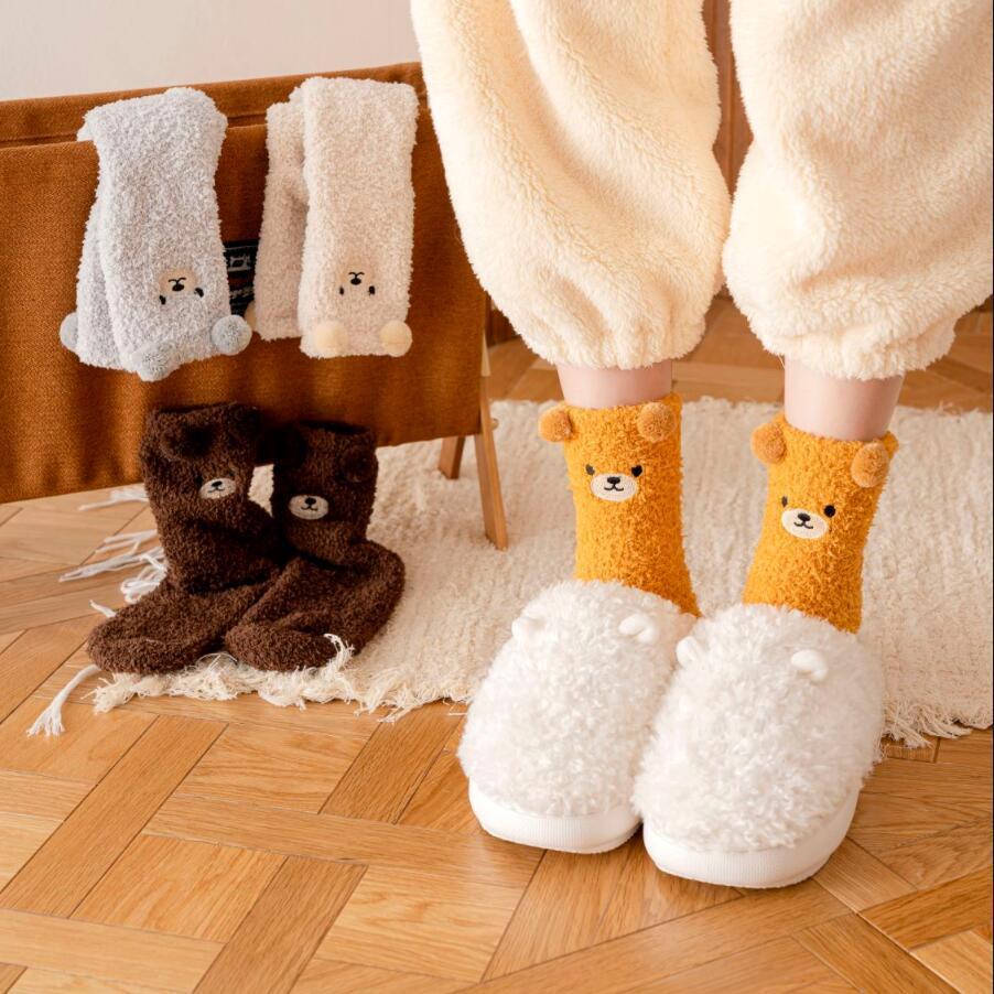 Cute Bear Face Socks Stokin Beruang Comel Maternity Stocking ...