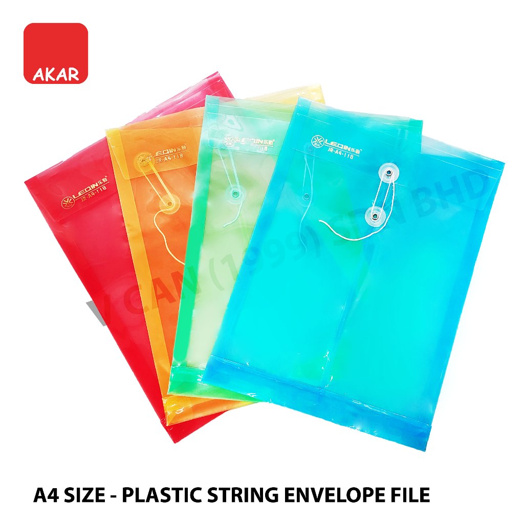 A4 Size Envelope File / F4 Size Transparent Plastic String Envelope ...