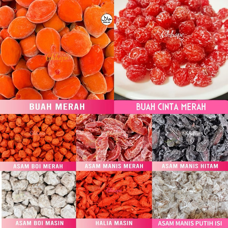 HITAM PUTIH MERAH 【100g】 Various Asam Types / Sweet and Sour Love Fruit ...