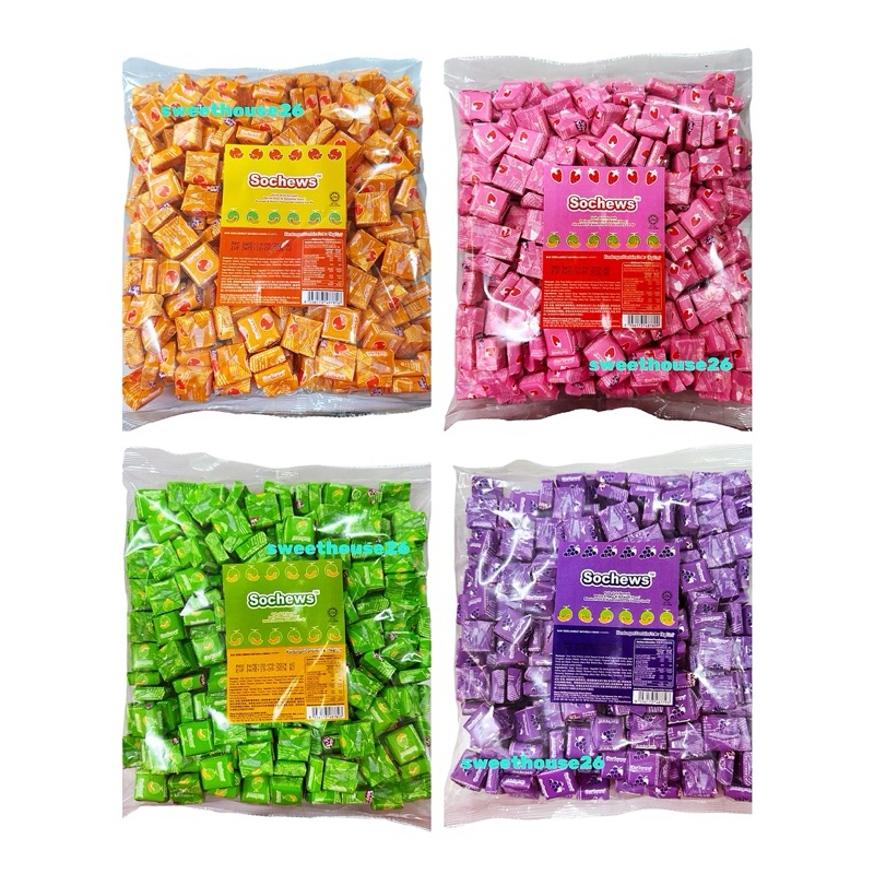Sochews Chewy Candy Mix Fruit Flavour 1 kg/135pcs(Halal) | Shopee Singapore