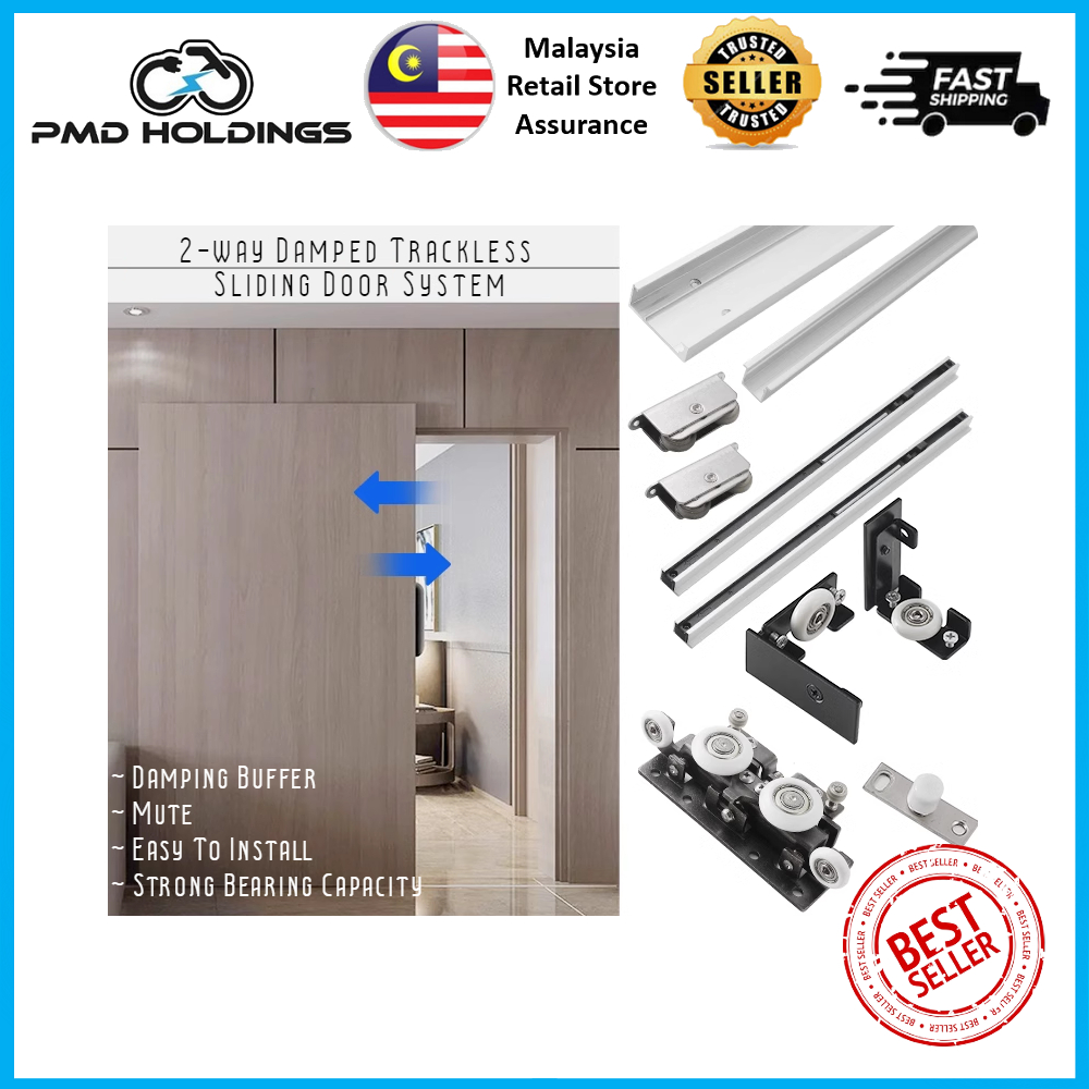2-Way Damped Trackless Sliding Door System 双向缓冲无轨幽灵门 Soft Close ...