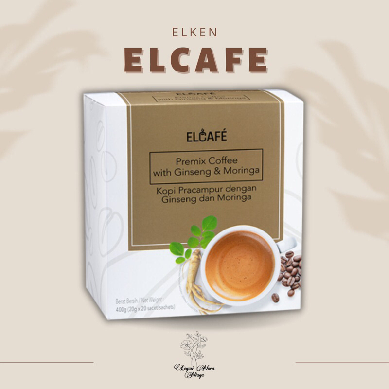 ELKEN ELCAFE PACKAGING BARU!! Premix Coffee with Ginseng & MORINGA | Shopee Singapore