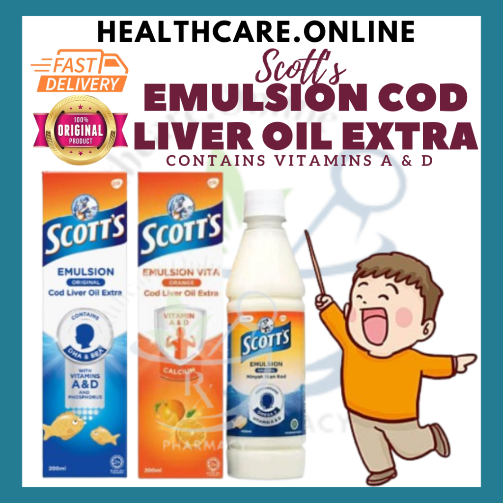 SCOTT'S EMULSION LIVER OIL EXTRA 200ML | Shopee Singapore