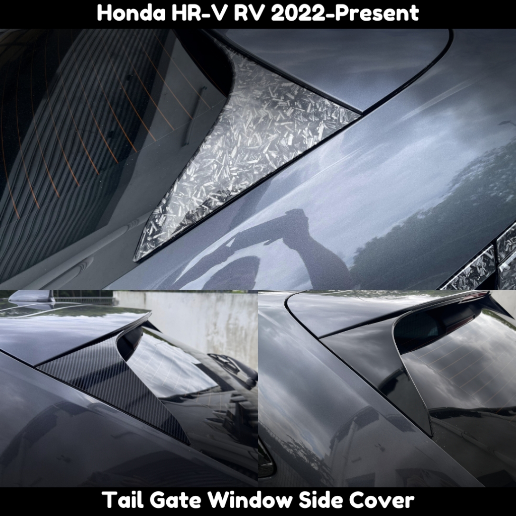 Honda HRV HR-V RV 2022-2025+ Forged Carbon Trim&Glossy Black Tail Gate ...