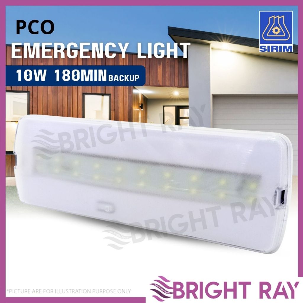 PCO 10W Bulkhead Emergency Lighting LED Emergency Light Backup Battery ...