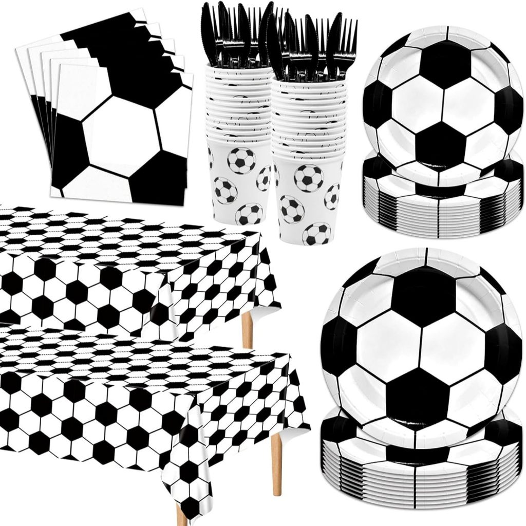 Football Soccer Theme Birthday Party Decoration Boy Kid Birthday Paper ...