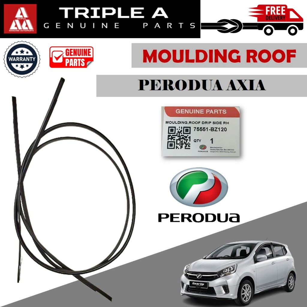 Perodua Axia 2014-2022 Roof Moulding Lining Rubber Outer Strip Window ...
