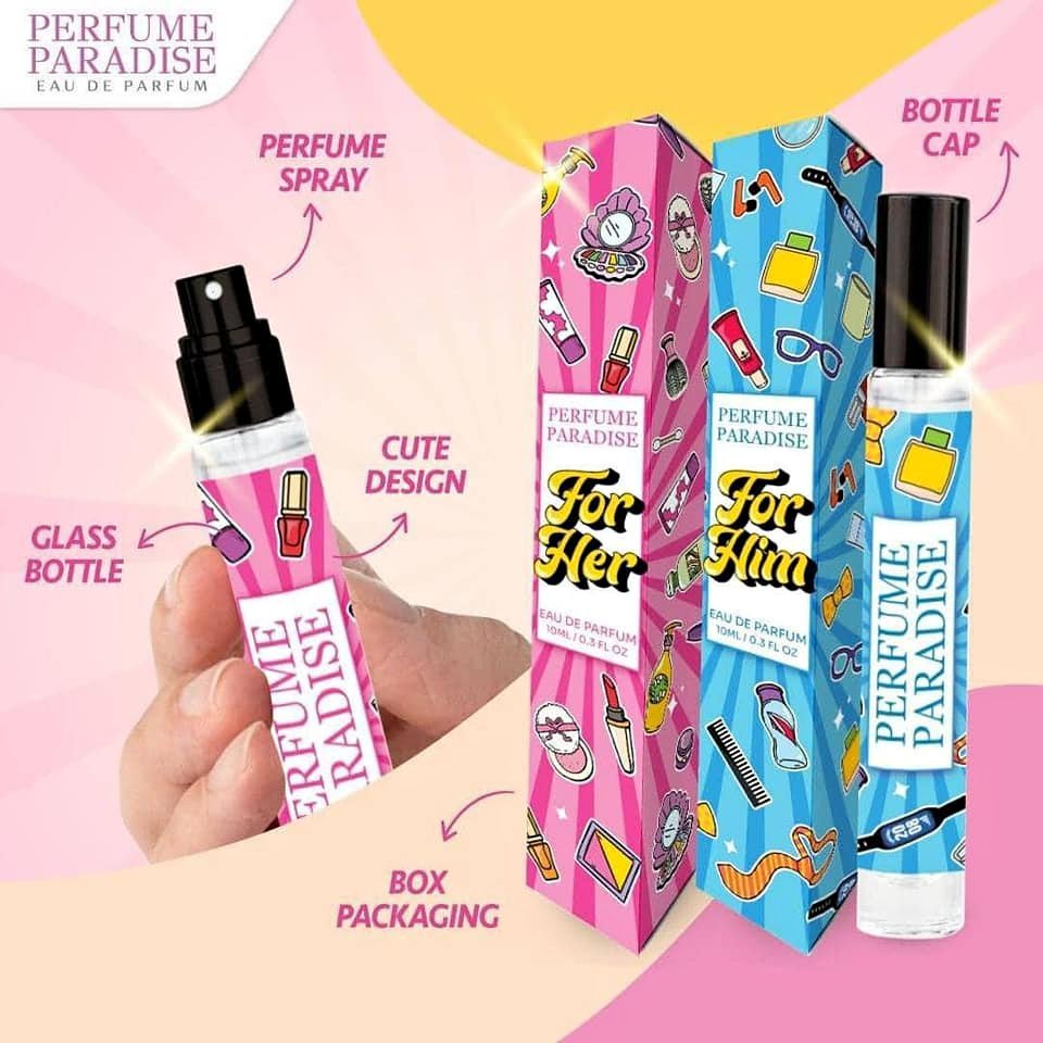 PERFUME PARADISE BY MUA BELLAZ LIMITED EDITION (FOR HIM/FOR HER) 10ML ...