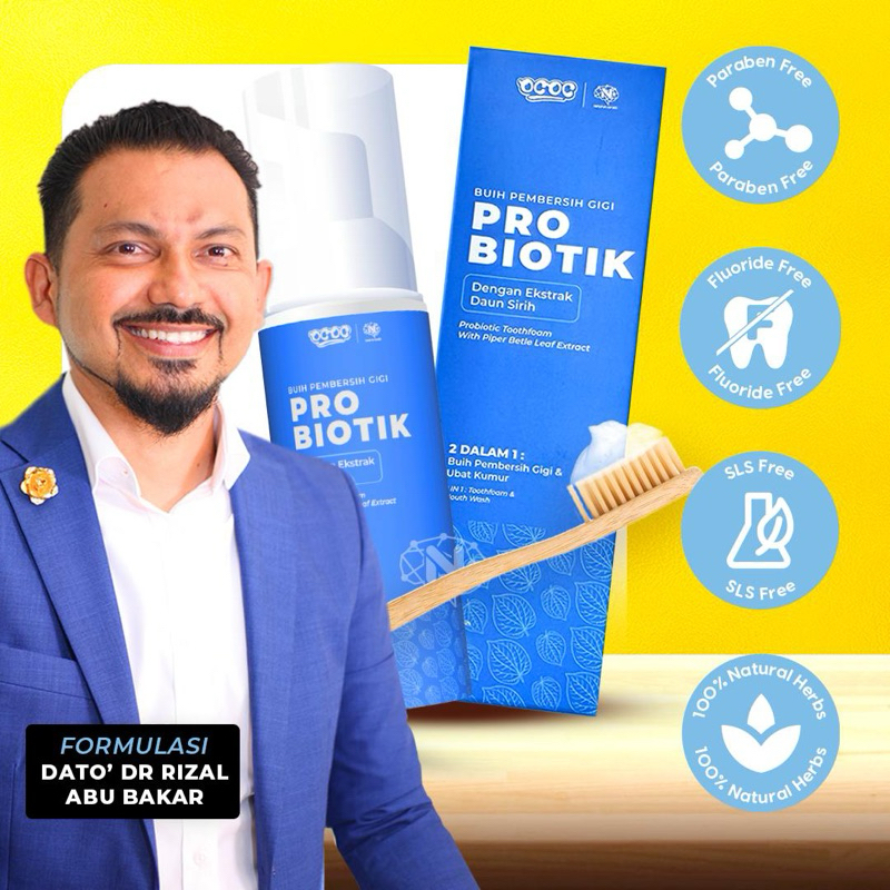 OCOC DR Rizal Teeth Cleansing Probiotic Foam | Shopee Singapore