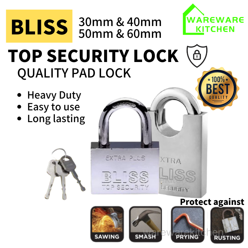 30/40/50/60mm Heavy Duty Brass Safety House Lock High Security Padlock ...