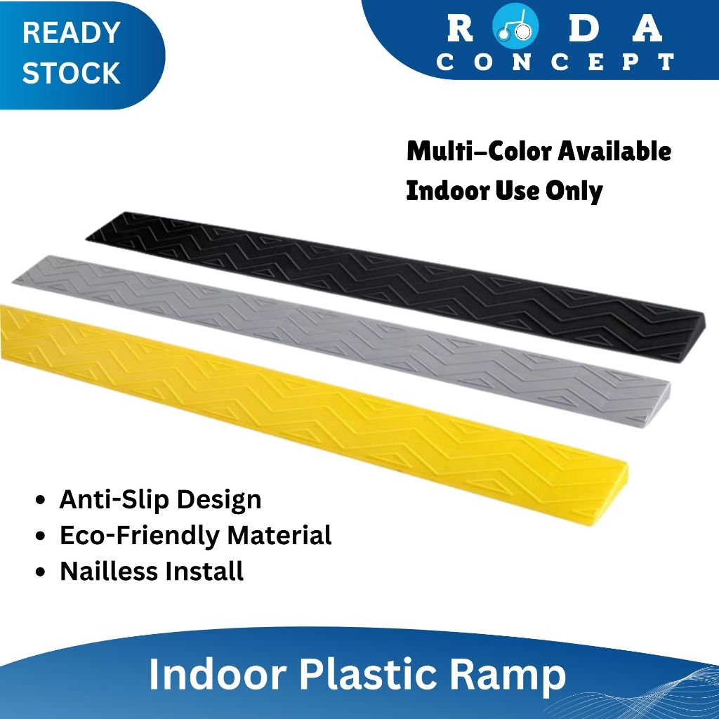 Wheelchair Ramp Portable Plastic Ramp Non-Slip Curb Ramp Door Threshold ...