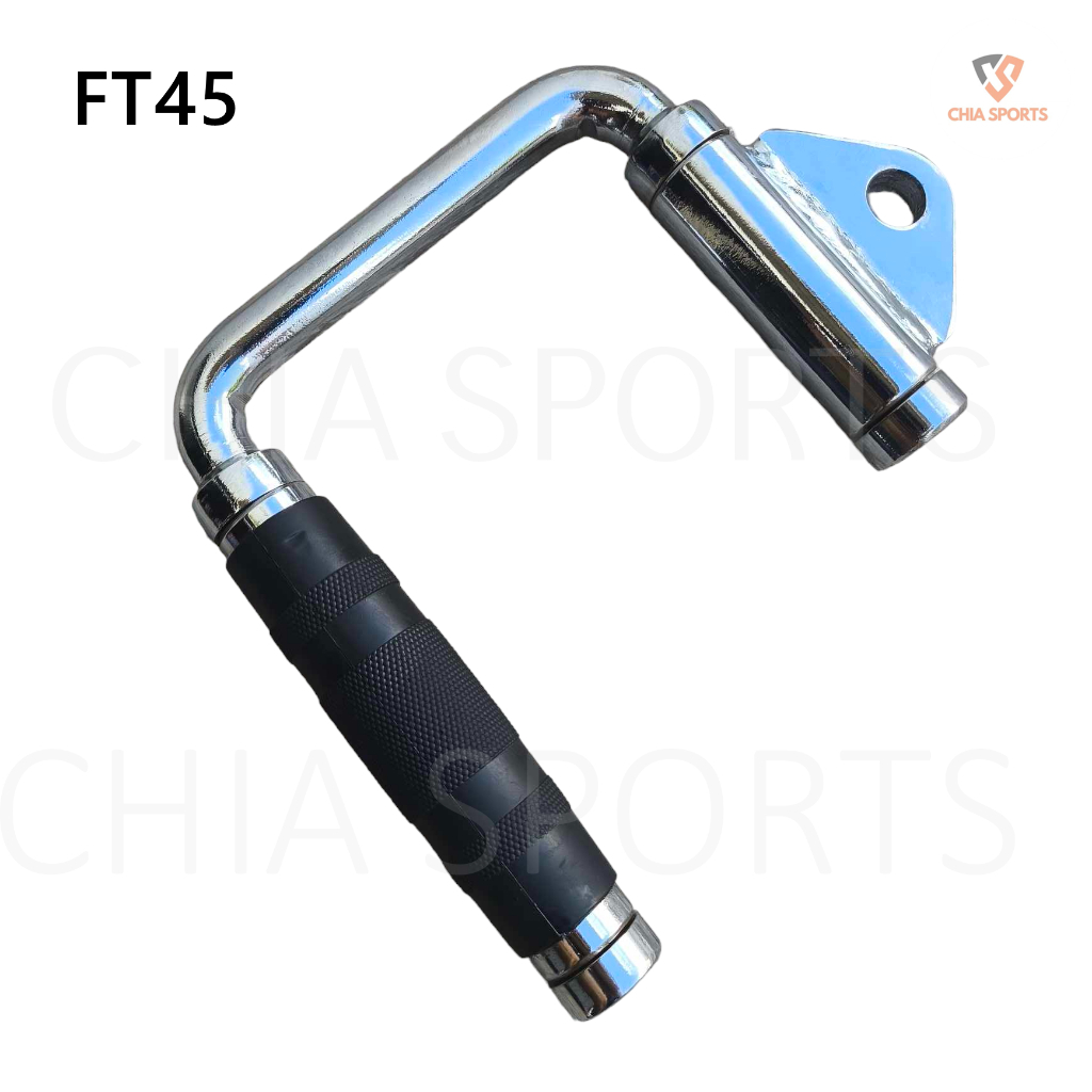 FT45 Open Stirrup Handle with Rubber Grip Single D Chest Crossover Cable Bar Attachment Pulley ...