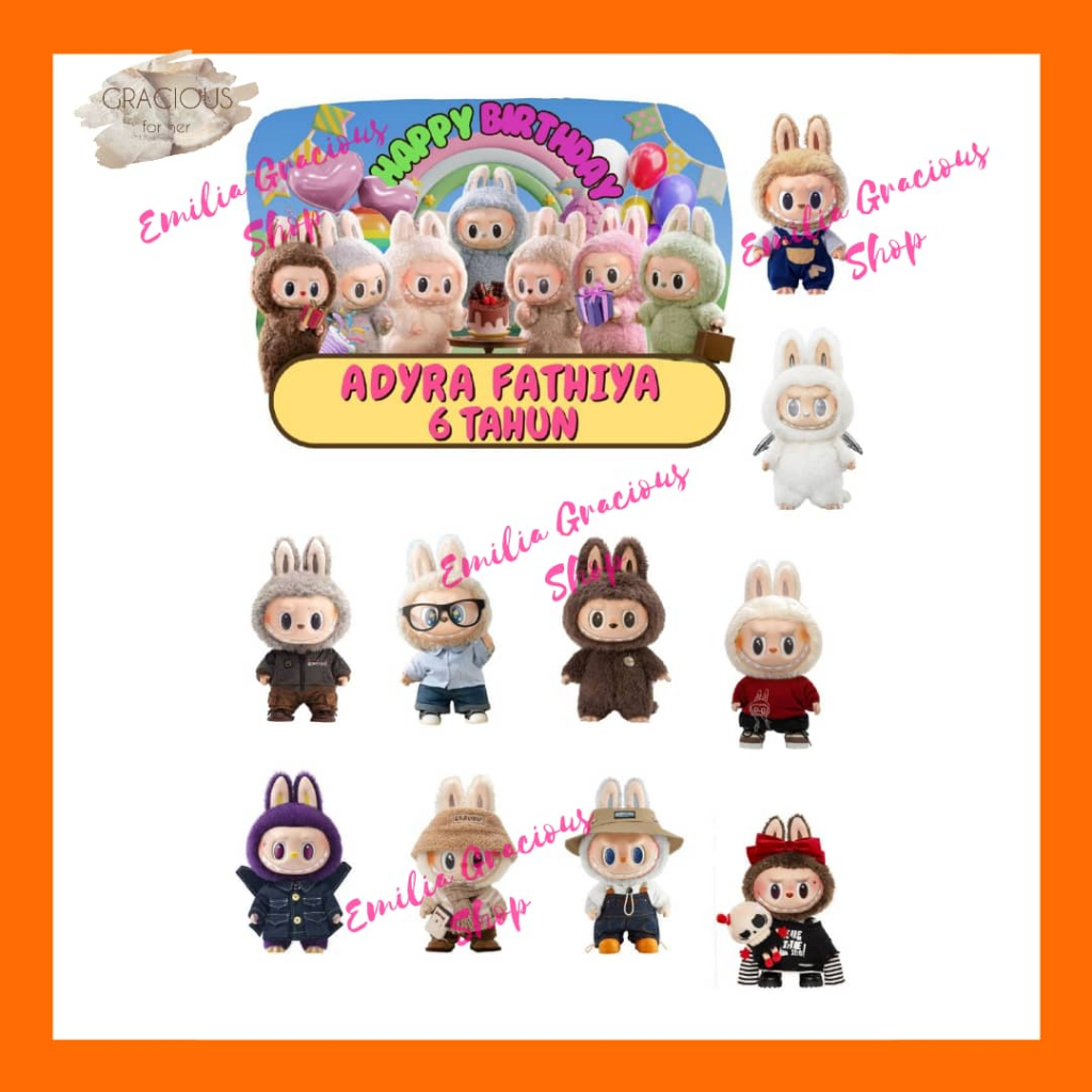 LABUBU TOPPER HAPPY BIRTHDAY (FREE add name) | Shopee Singapore
