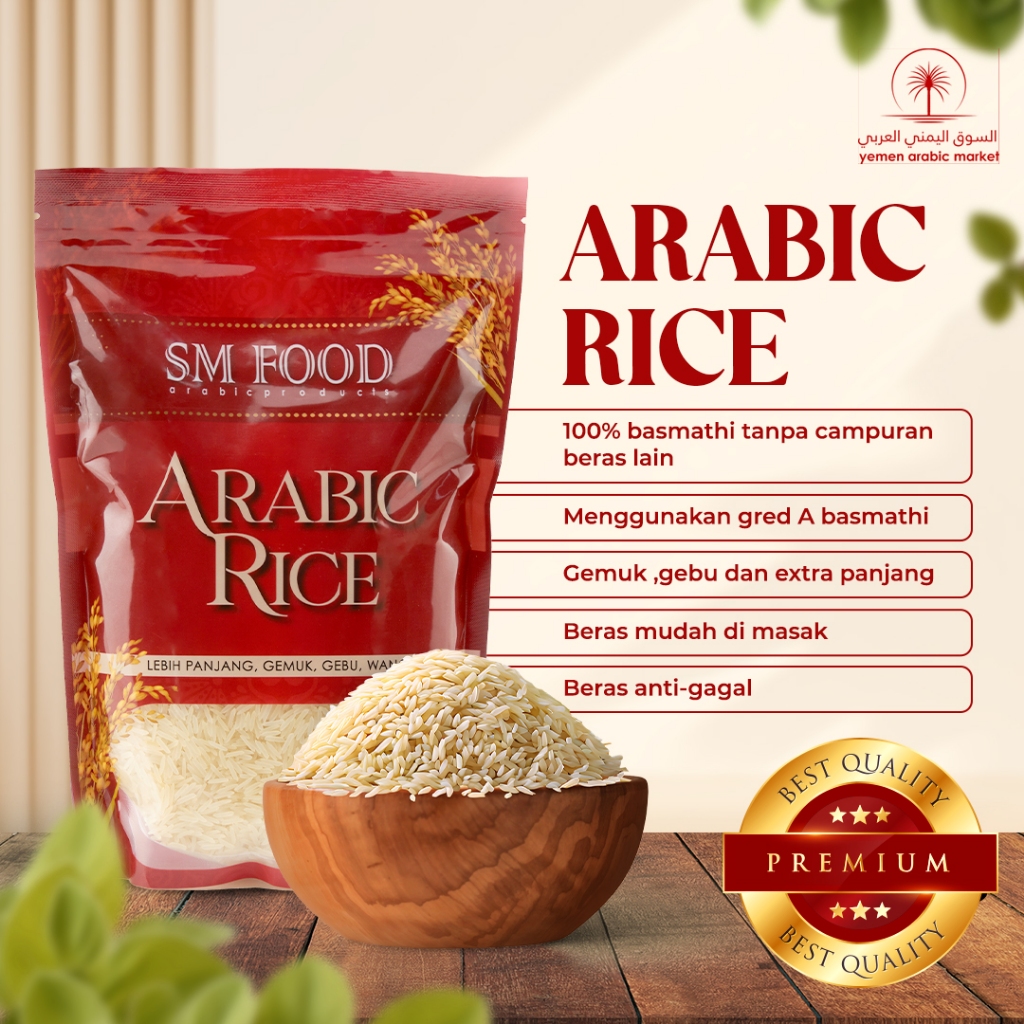 Beras Arabic Pack 1kg The Premium Quality of SMFOOD Arabic Basmati Rice ...