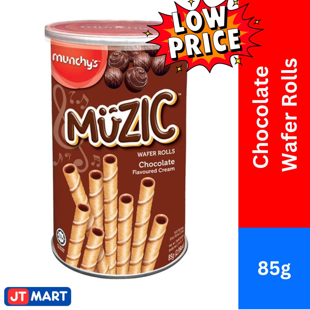 Munchy's Muzic Wafer Rolls - Chocolate (85g) | Shopee Singapore