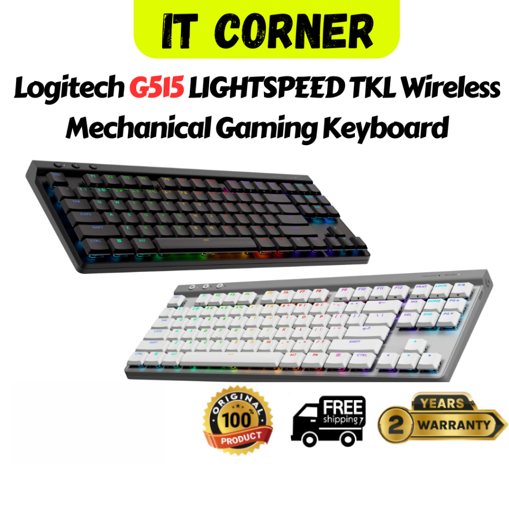 Logitech G515 LIGHTSPEED TKL Wireless Mechanical Gaming Keyboard | Low ...