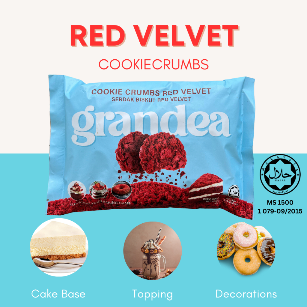 Grandea Cookie Crumbs Red Velvet 454g | Halal Certified | Shopee Singapore