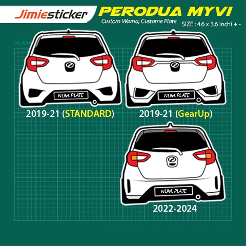 Sticker Kereta Myvi, Sticker Perodua Myvi, Custom Sticker, Vinyl ...