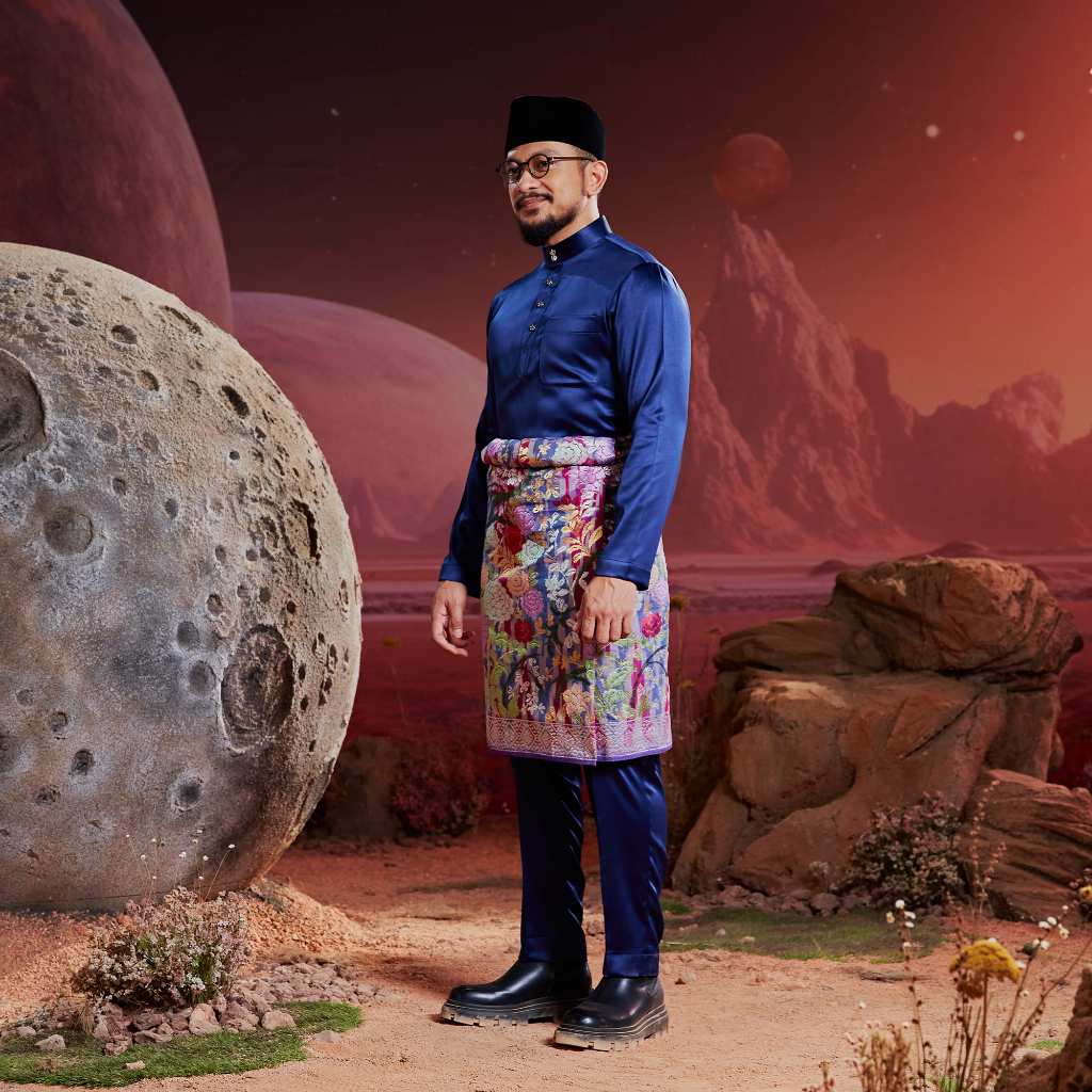 Tema Biru PLUS SIZE- Baju Melayu Tailored Fit Bulan Bintang 2024 (NEW ...