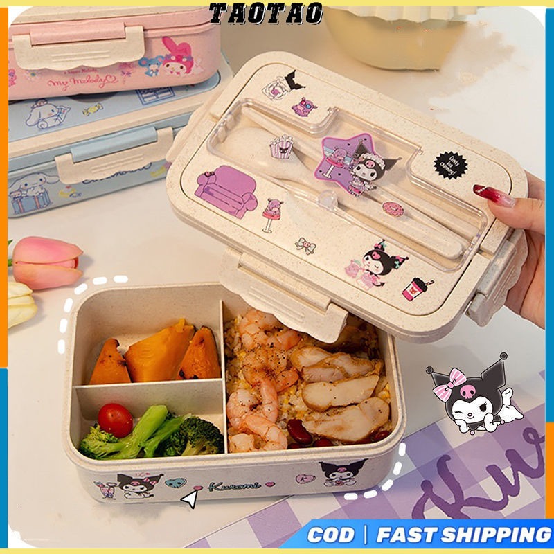 Kuromi Microwaveable Lunch Box Bento Box Kawaii Anime Sealed Leak-Proof ...
